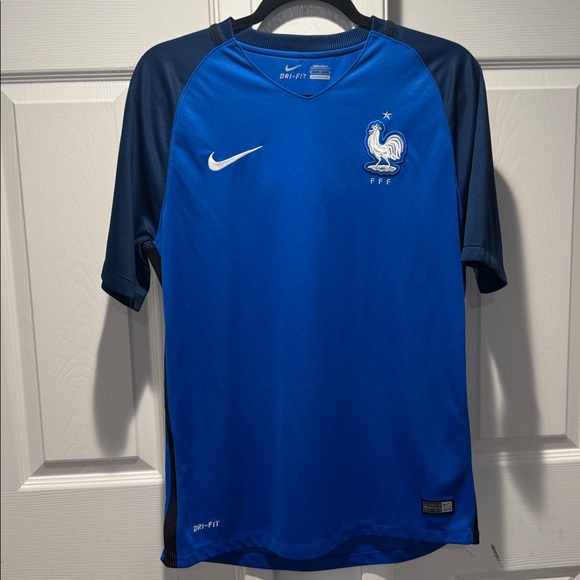 Nike | Shirts | Nike Fff Royal Blue Soccer Jersey | Poshmark